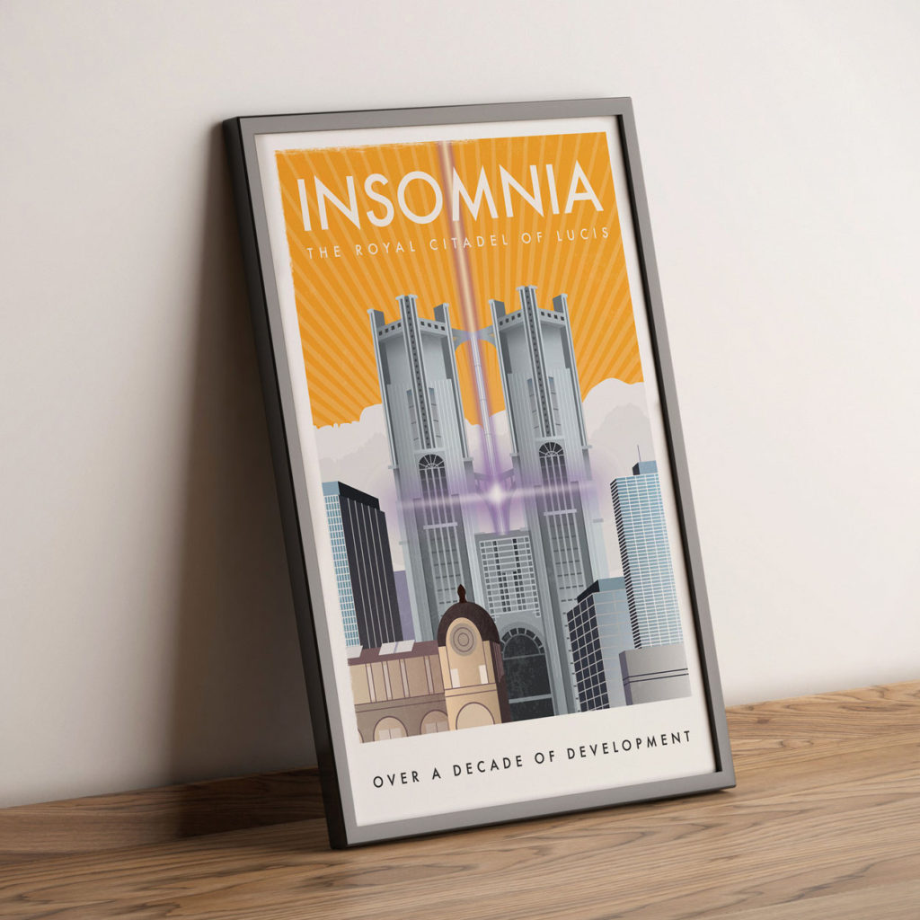 Insomnia (Final Fantasy XV) Travel Poster - Free DLC Artwork