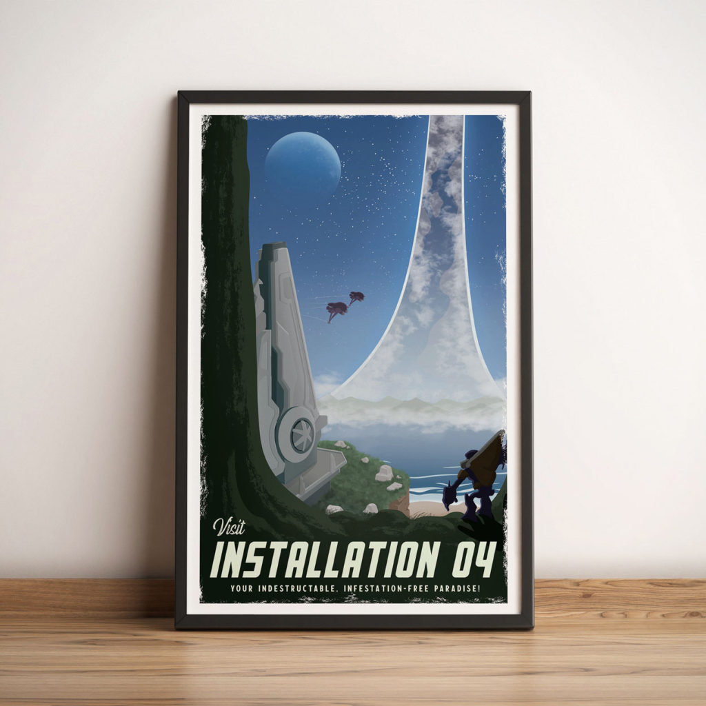Installation 04 Halo Travel Poster Free Dlc Artwork