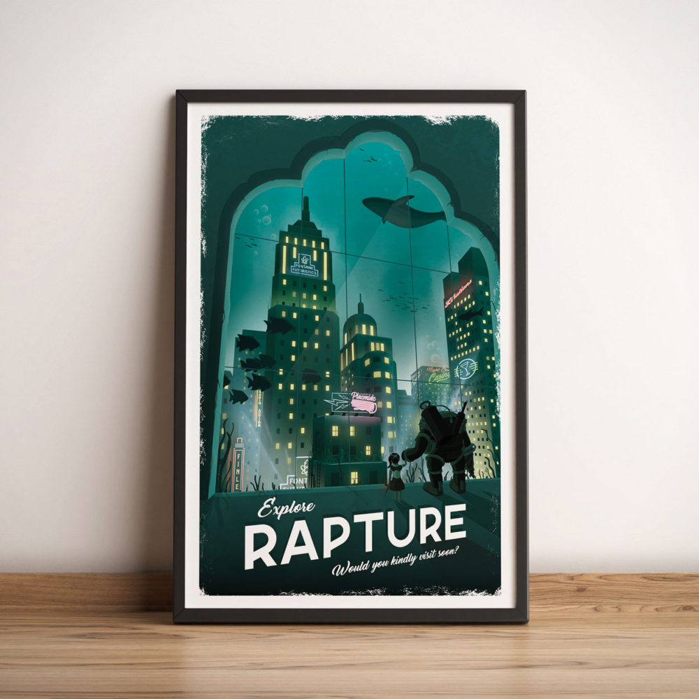 Rapture (Bioshock) Travel Poster - Free DLC Artwork