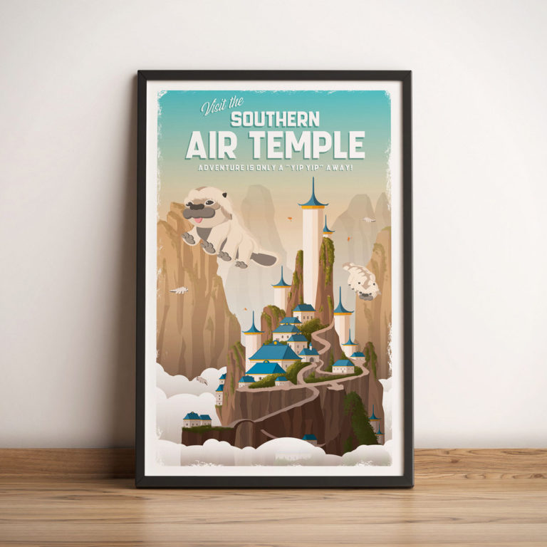 Southern Air Temple (Avatar) Travel Poster - Free DLC Artwork