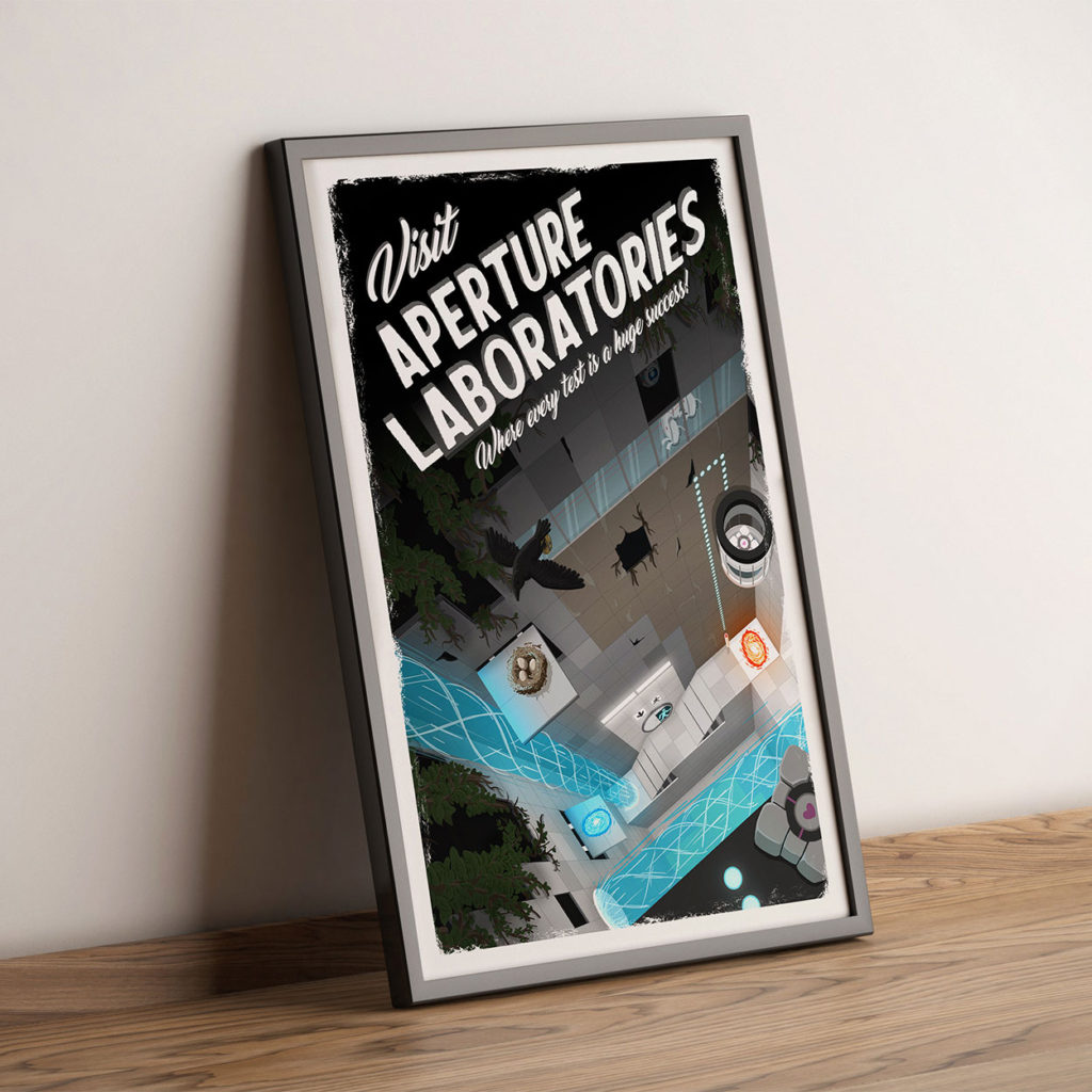 Aperture Laboratories (Portal 2) Travel Poster - Free DLC Artwork