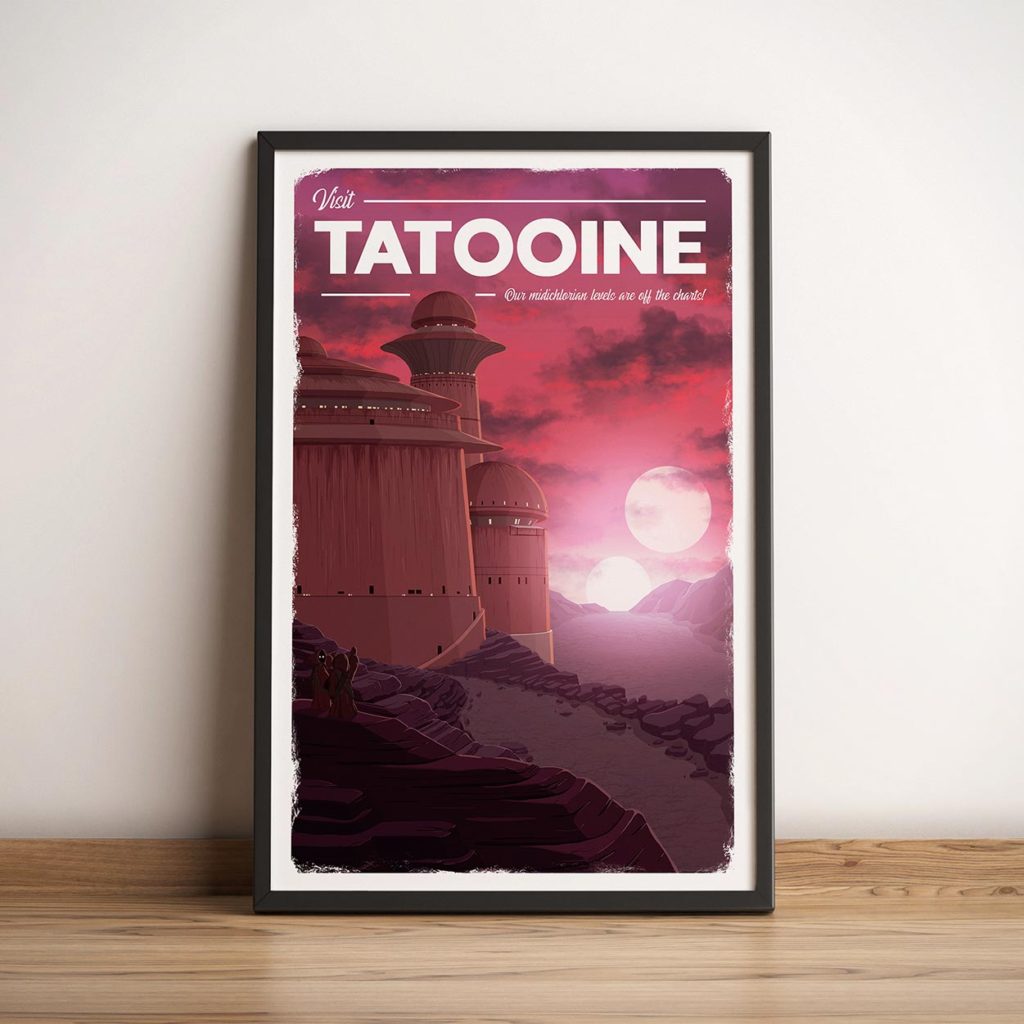 Tatooine Star Wars Travel Poster Free Dlc Artwork