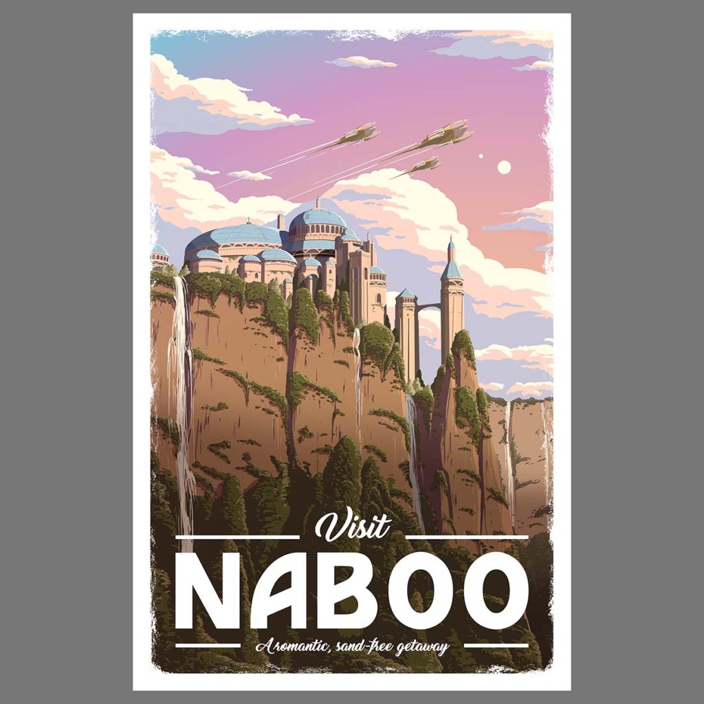 Naboo (Star Wars) Travel Poster - Free DLC Artwork