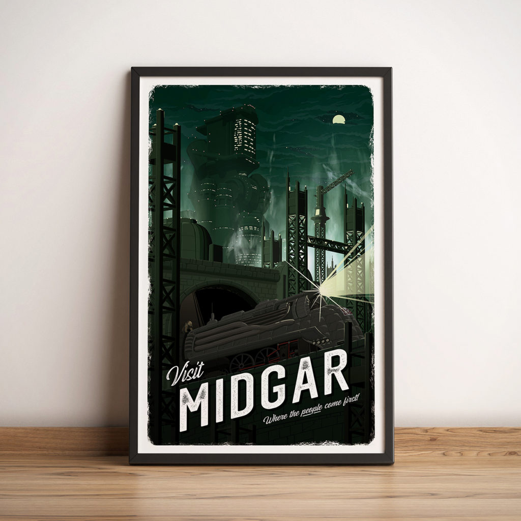 Midgar (Final Fantasy 7) Travel Poster - Free DLC Artwork