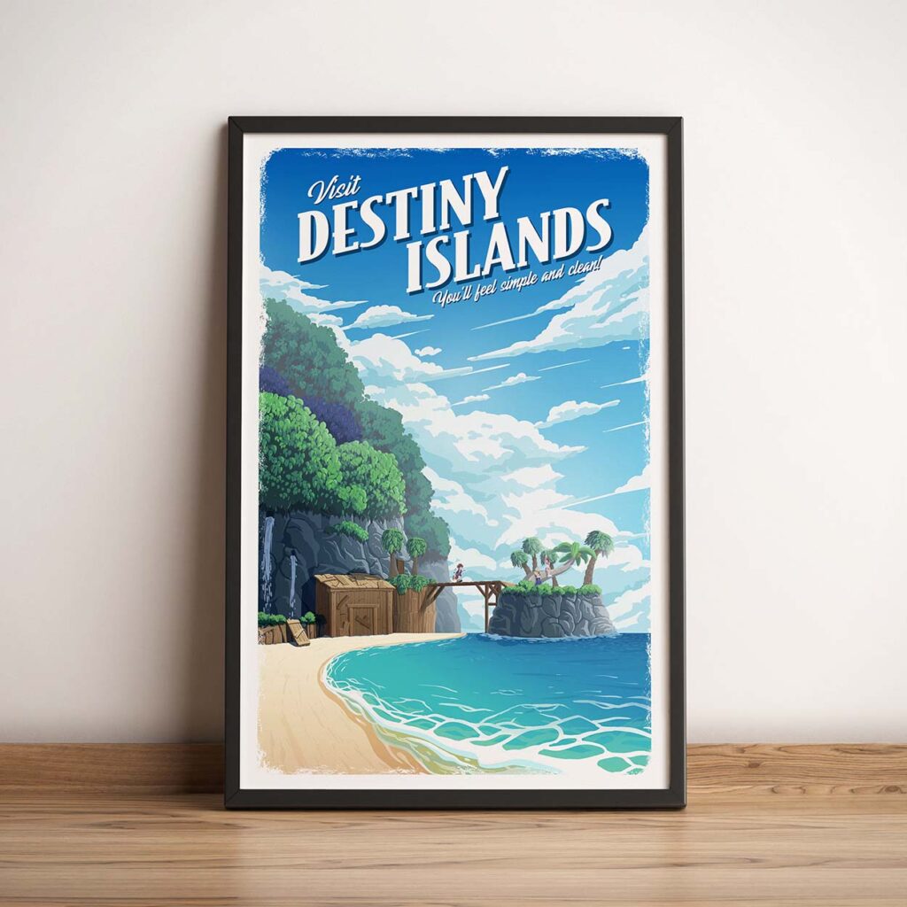 Destiny Islands (Kingdom Hearts) Travel Poster - Free DLC Artwork
