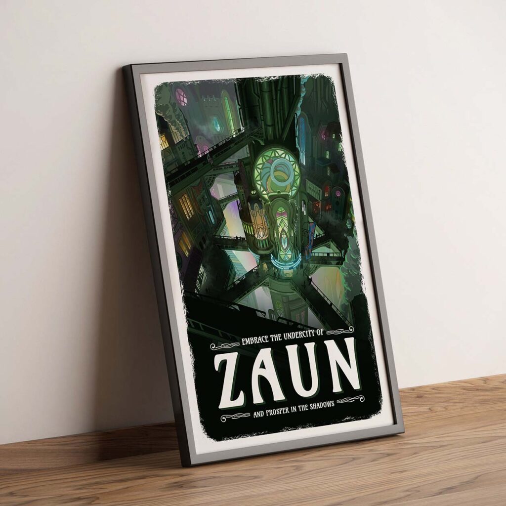 Zaun (Arcane / LoL) Travel Poster - Free DLC Artwork