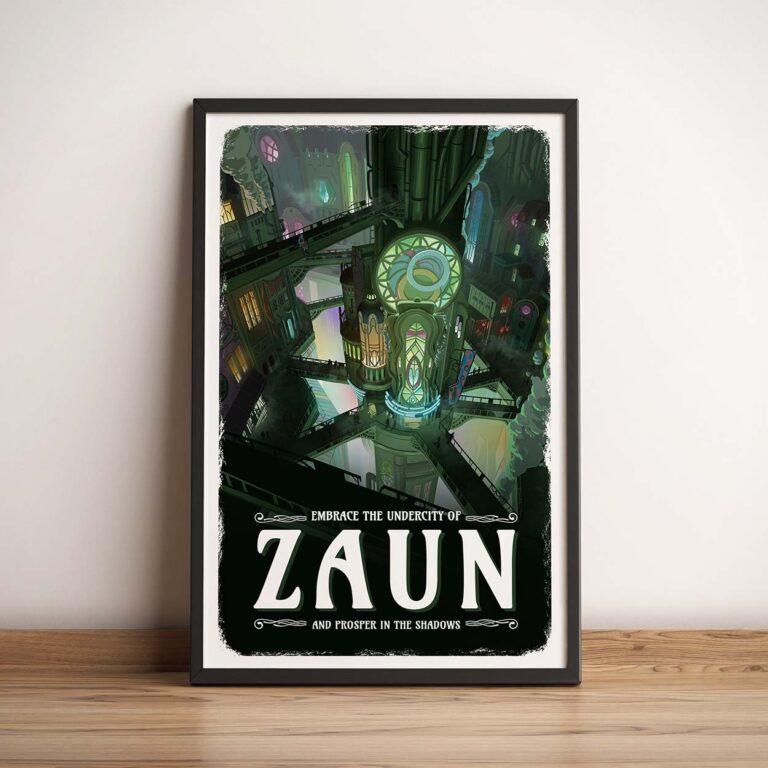 Zaun (Arcane / LoL) Travel Poster - Free DLC Artwork