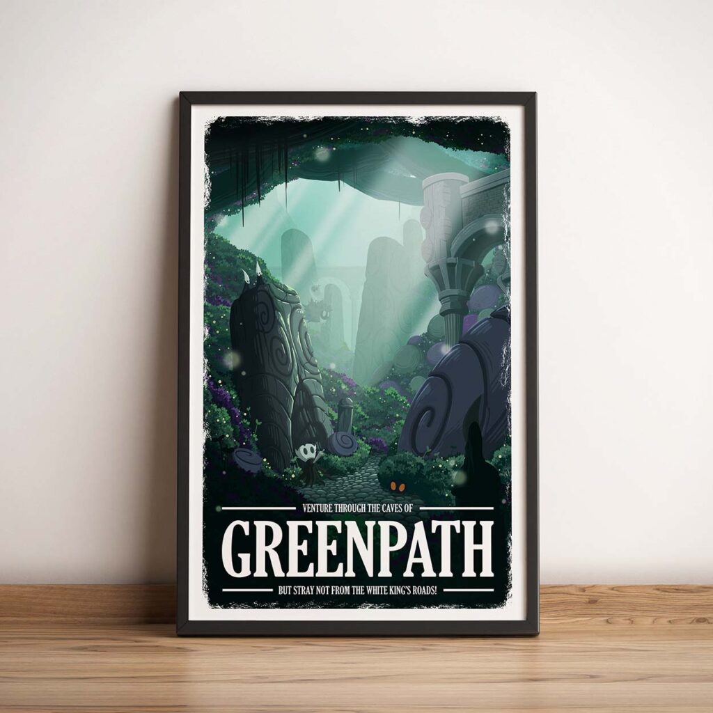 Greenpath (Hollow Knight) Travel Poster - Free DLC Artwork