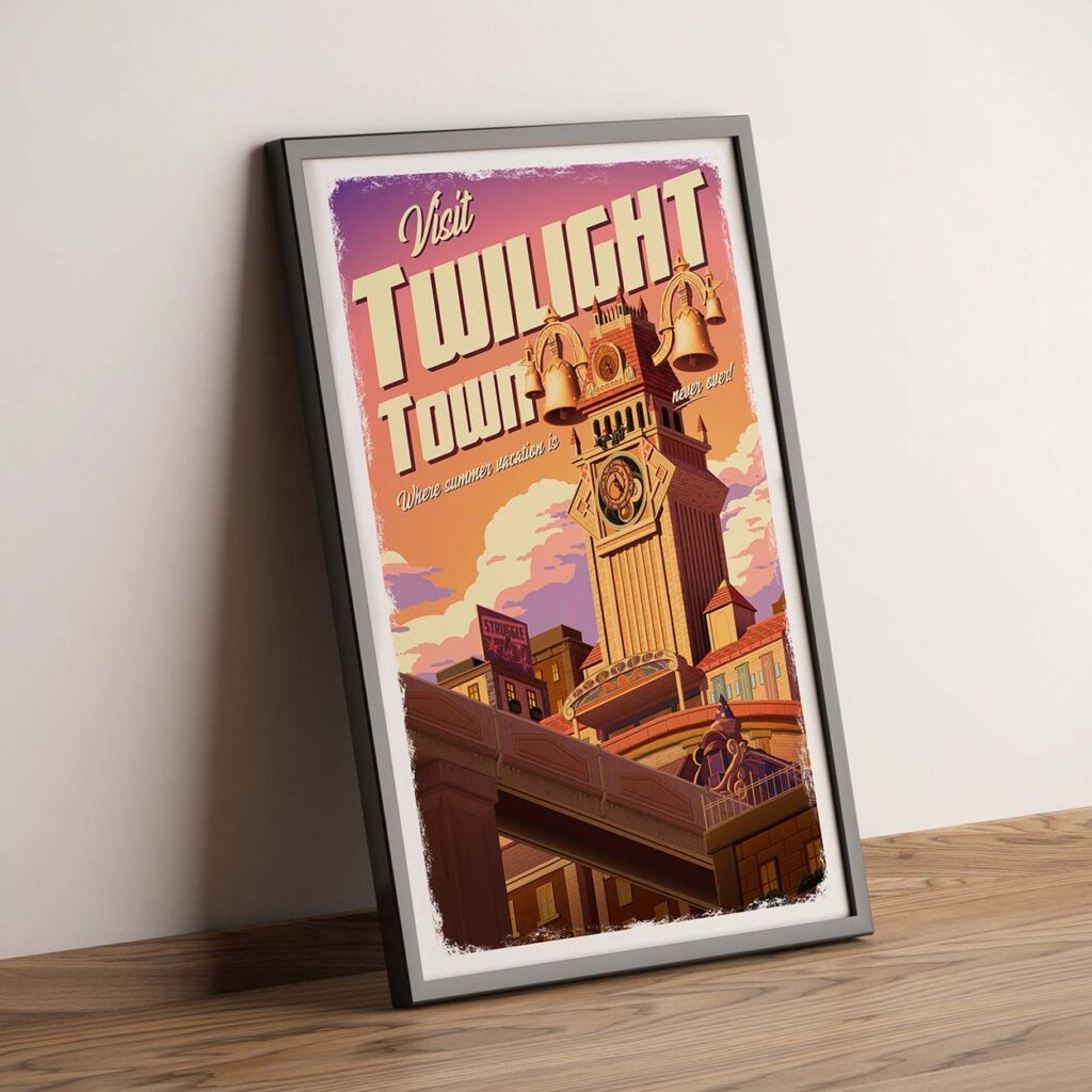 Twilight Town (Kingdom Hearts 2) Travel Poster - Free DLC Artwork