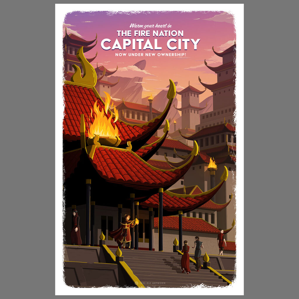 Capital City (Avatar) Travel Poster - Free DLC Artwork