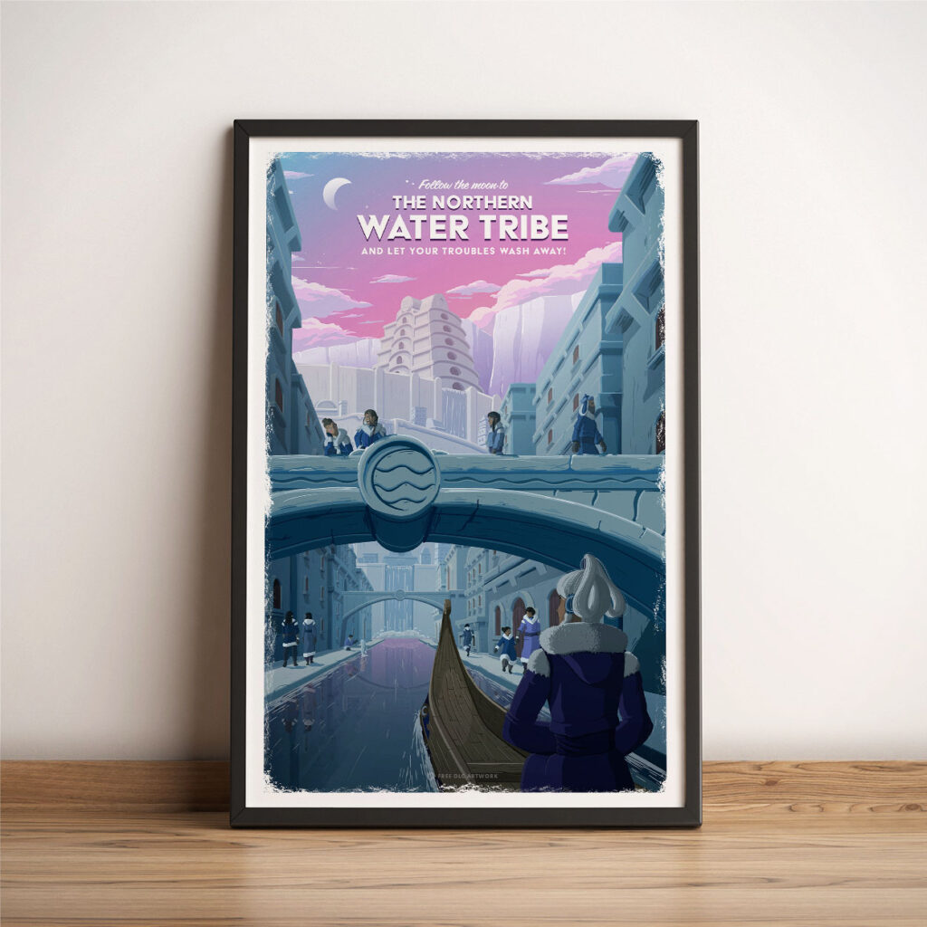 Northern Water Tribe (Avatar) Travel Poster - Free DLC Artwork