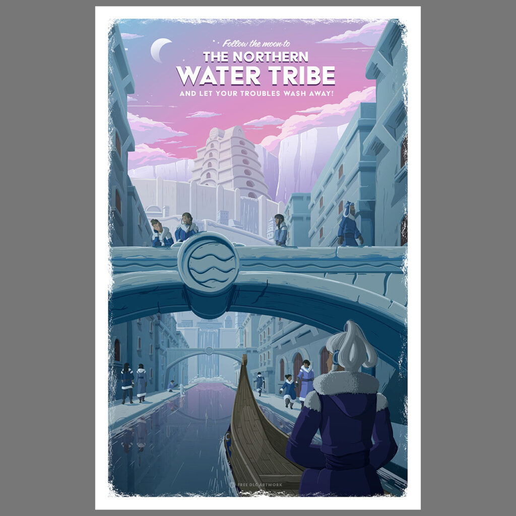 Northern Water Tribe (Avatar) Travel Poster - Free DLC Artwork
