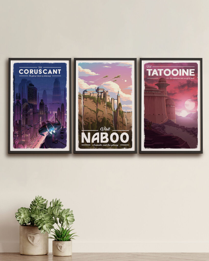 Star Wars Travel Posters – Set of 3 - Free DLC Artwork