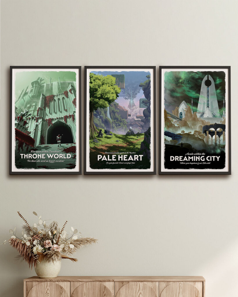 Destiny 2 Travel Posters – Set of 3 - Free DLC Artwork