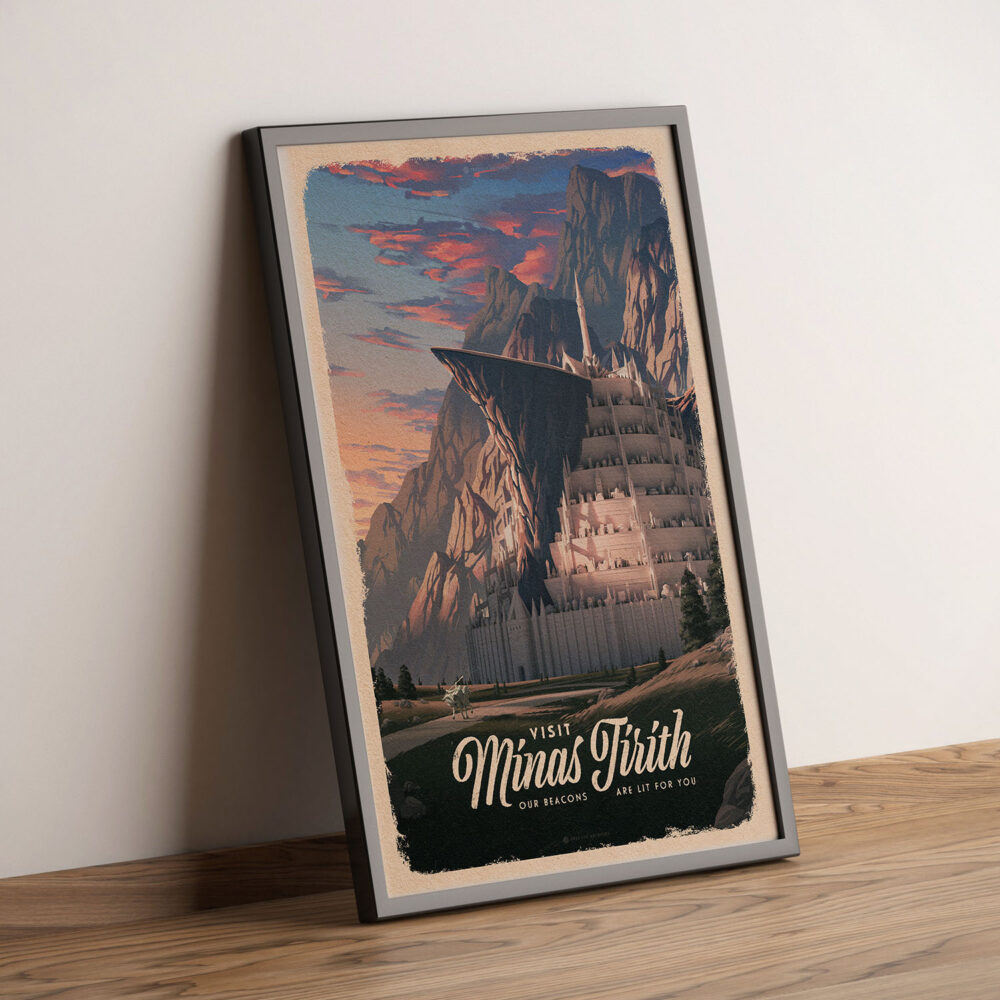 Minas Tirith (Lord of the Rings) Travel Poster - Free DLC Artwork