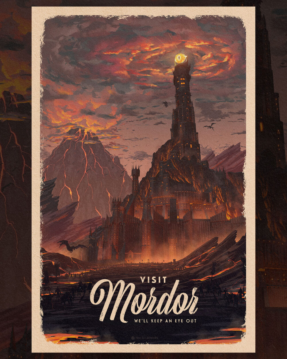 Lord of the Rings Travel Posters – Set of 3 - Free DLC Artwork